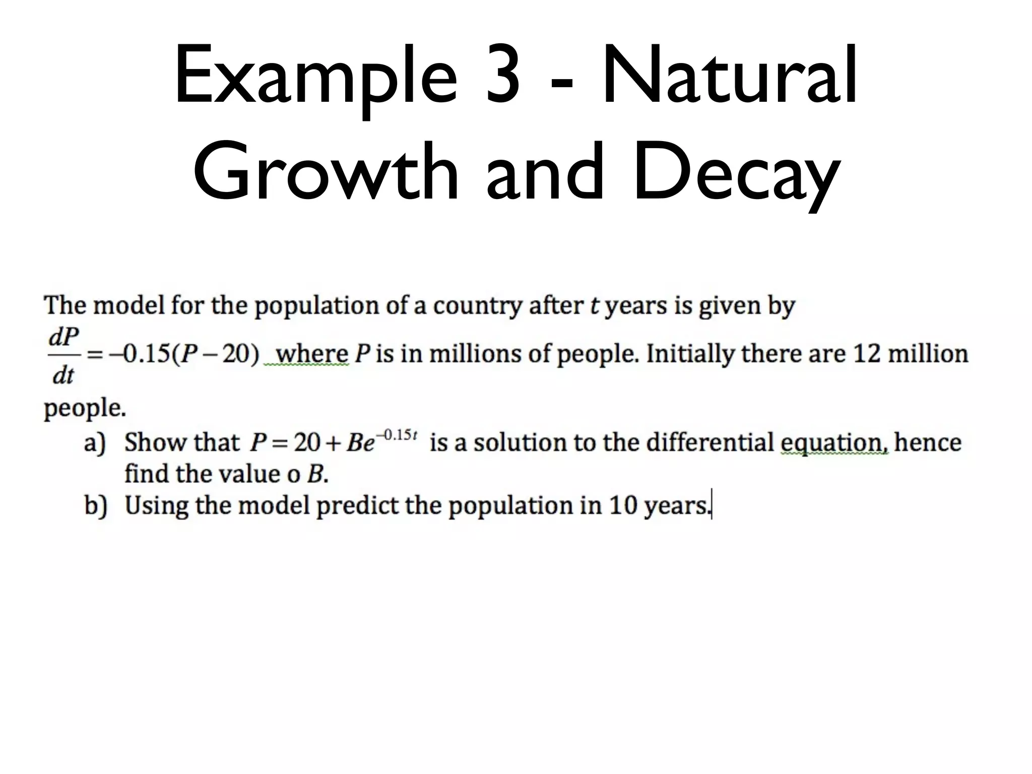 Exponential growth and decay | KEY