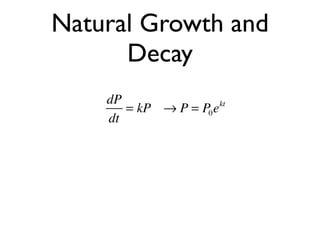Exponential growth and decay | KEY