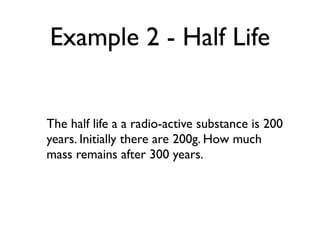 Exponential growth and decay | KEY