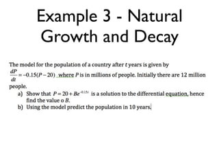 Exponential growth and decay | KEY
