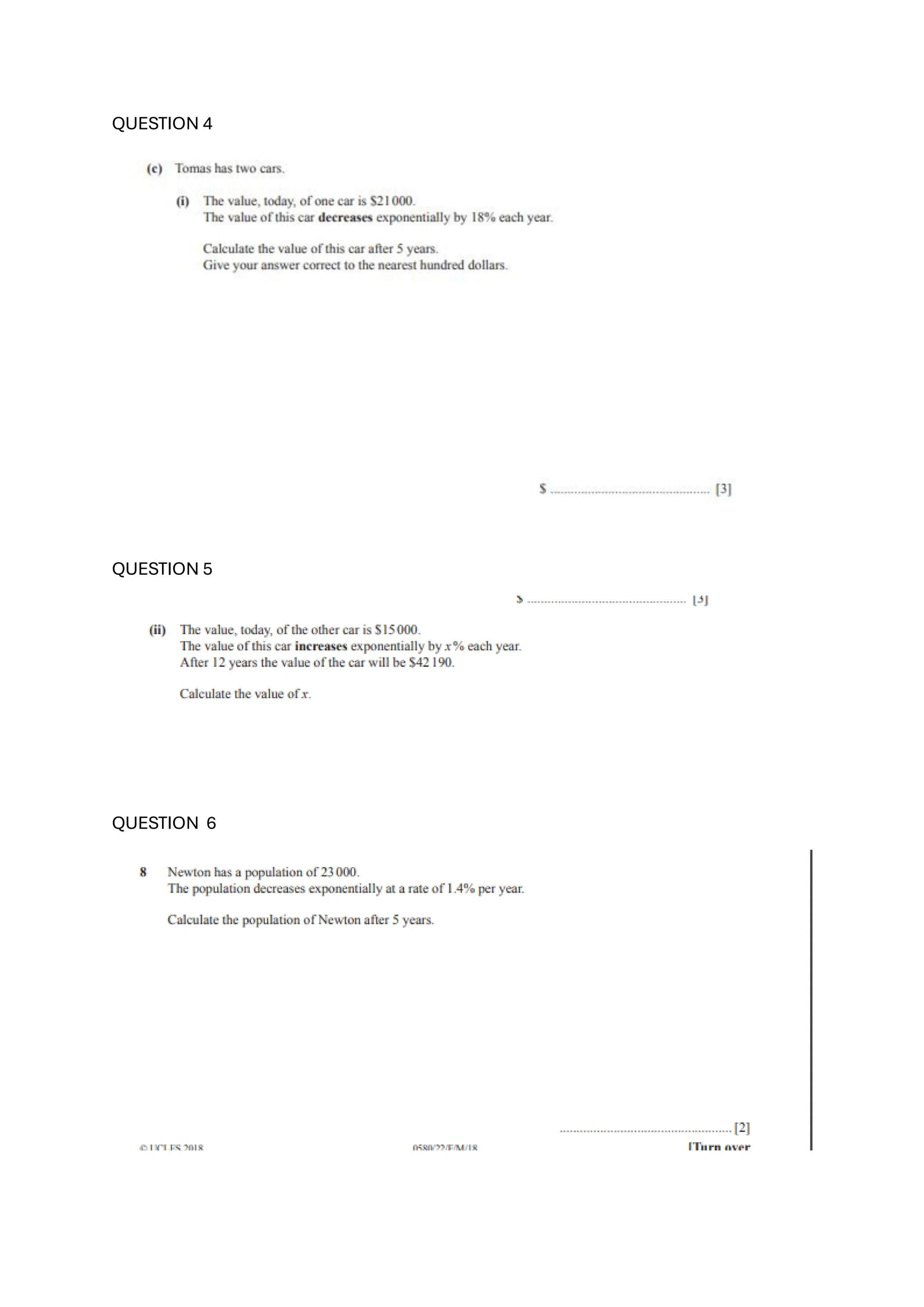 EXPONENTIAL GROWTH AND DECAY CLASS QUESTIONS | PDF