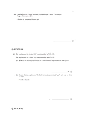 EXPONENTIAL GROWTH AND DECAY CLASS QUESTIONS | PDF