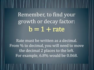Exponential growth & decay | PPTX