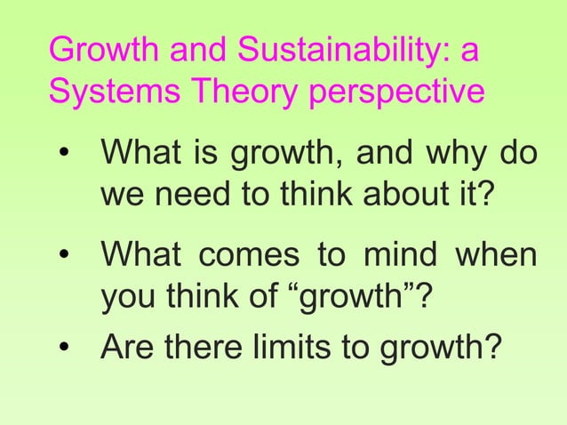 Growth in a Finite World - Sustainability and the Exponential Function ...