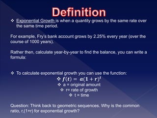 Exponential growth student version | PPT