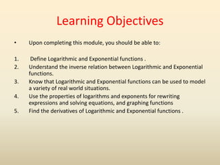 Exponential & Logarithmic Functions--.ppsx | Maps & Navigation
