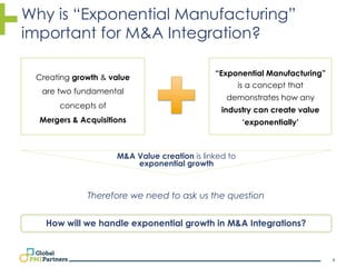 Exponential Manufacturing and MA Integration | PDF
