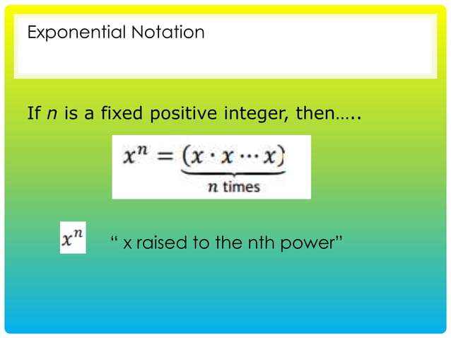 Exponential Notation Slides | PPTX