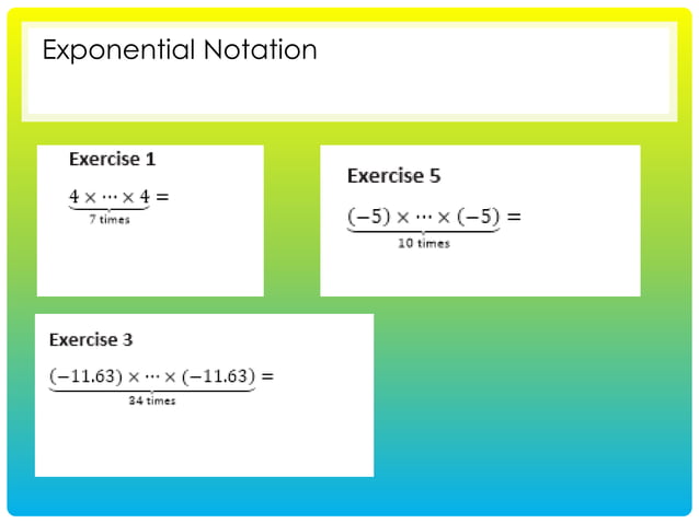 Exponential Notation Slides | PPTX
