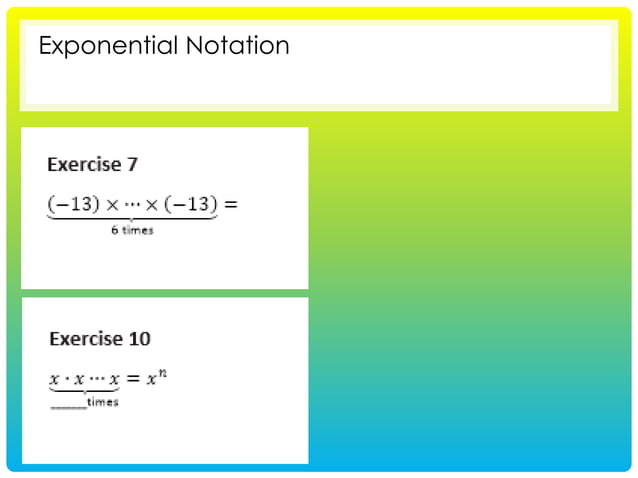 Exponential Notation Slides | PPTX