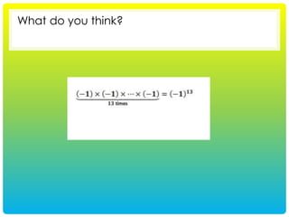 Exponential Notation Slides | PPTX