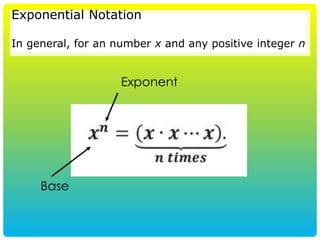 Exponential Notation Slides | PPTX