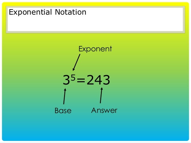 Exponential Notation Slides