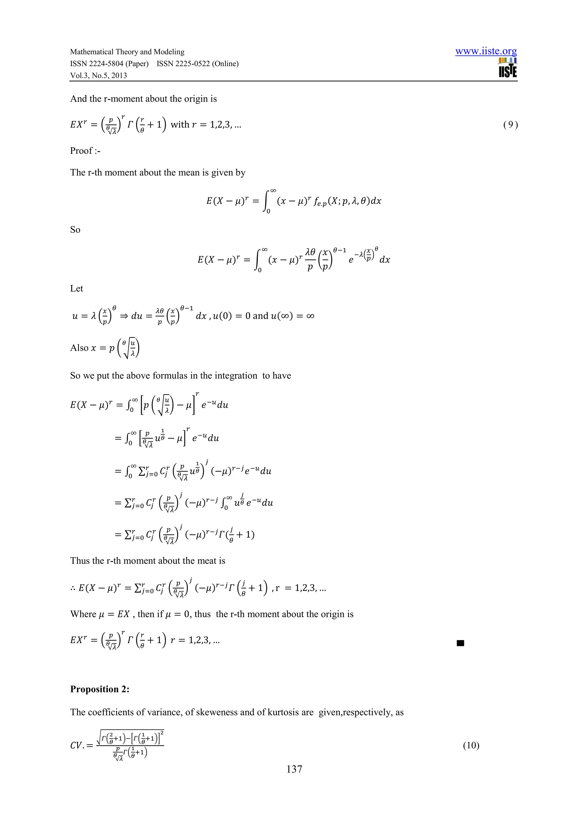 Exponential Pareto Distribution Pdf