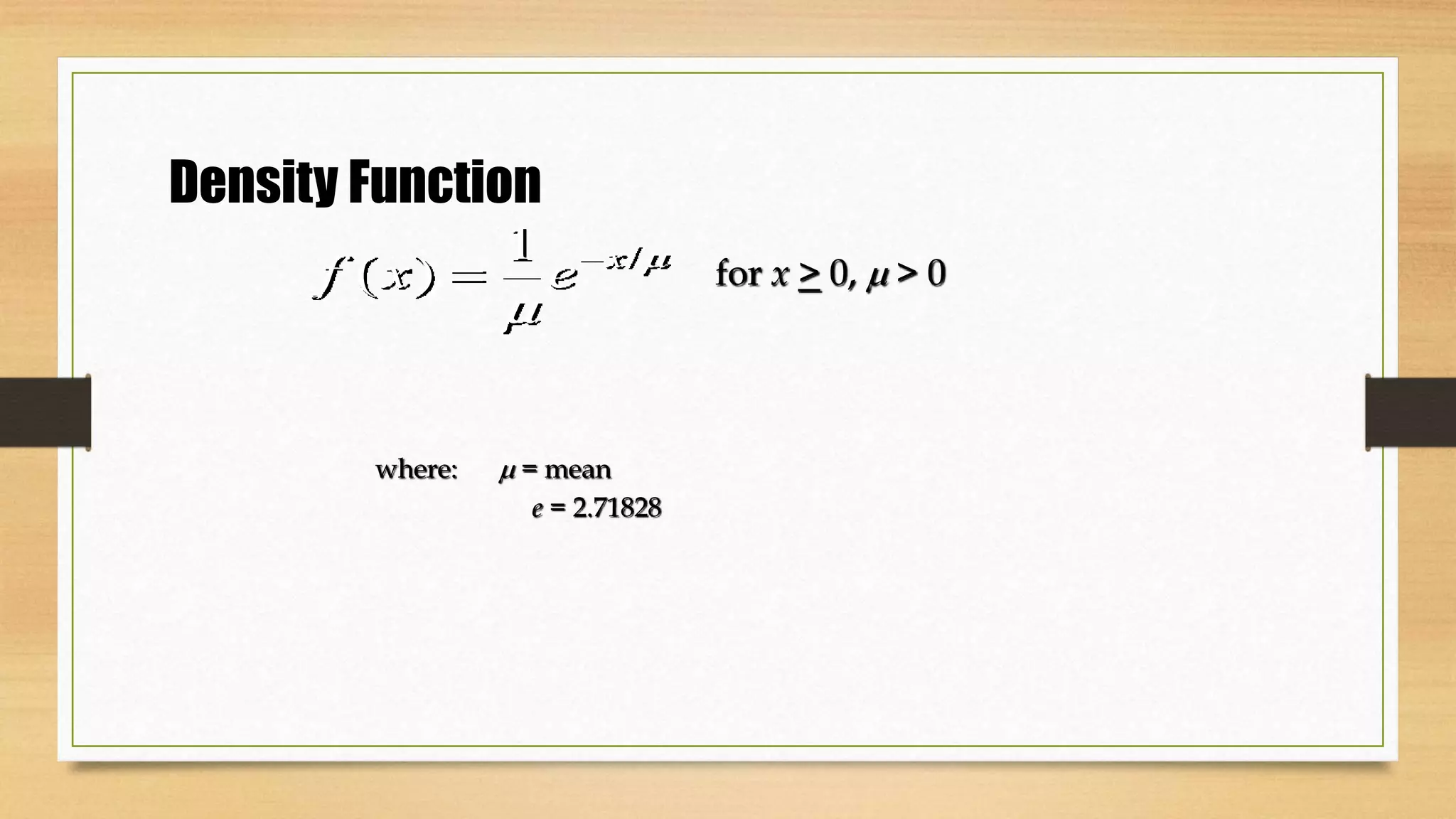 Exponential probability distribution | PPTX