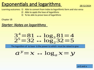 Exponentials-and-logarithms-mathematics senior high | PPT