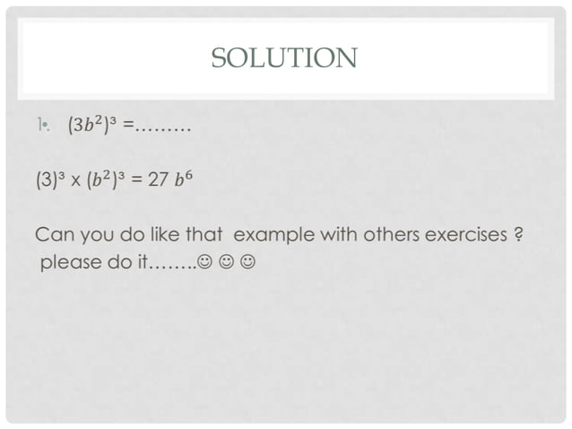 Exponentiation of algebraic expressions | PPT Exponentiation of algebraic expressions | PPT