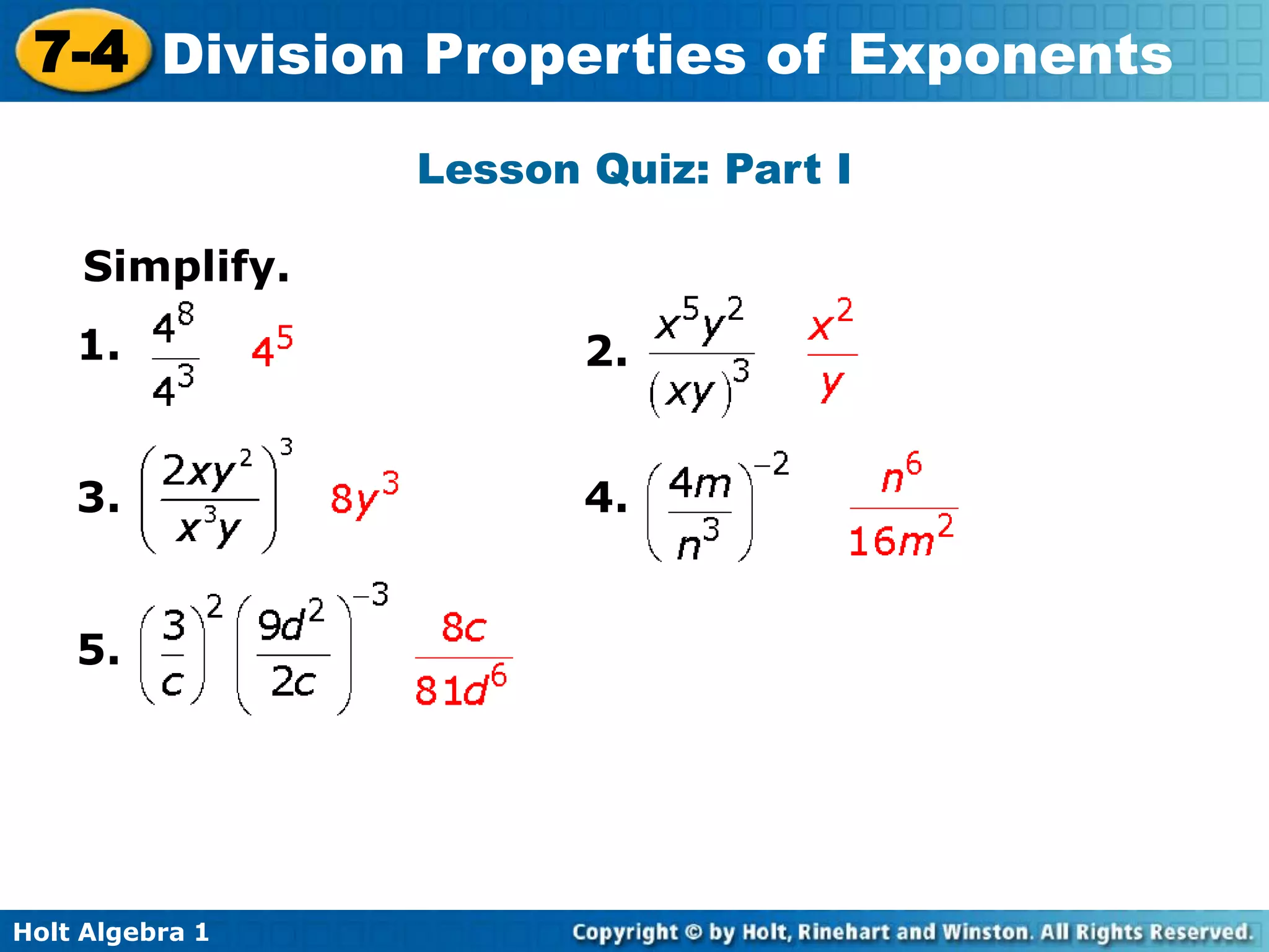 Exponent laws | PPT