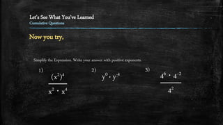 Exponent lecture final | PPTX