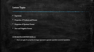Exponent lecture final | PPTX