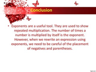 Exponent, mathematics 7 | PPTX
