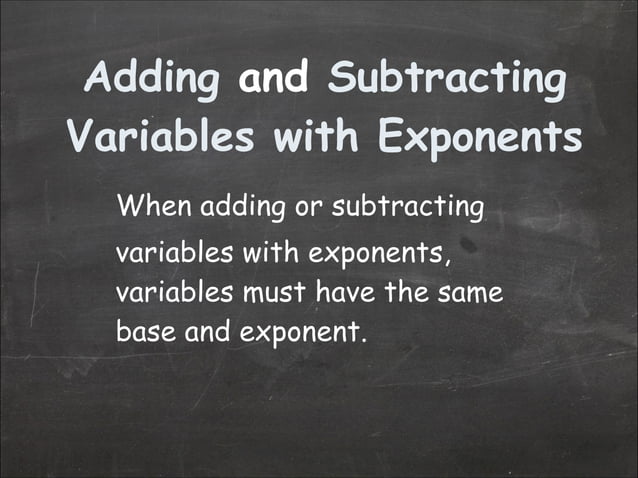 Exponent properties | PPT | Physics | Science
