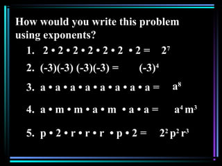 Exponents | PPT | Physics | Science