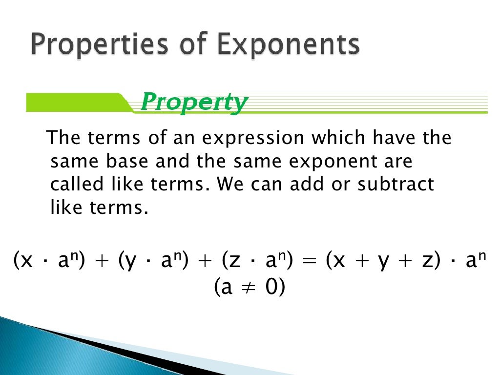 Exponents