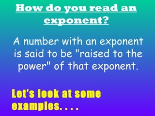 Exponents Notes | PPT