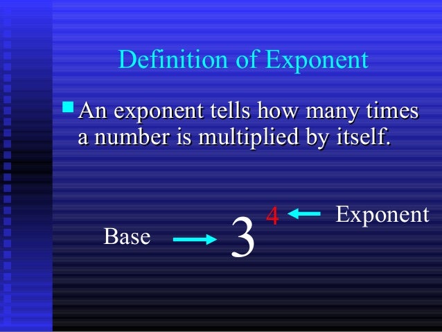 Exponents