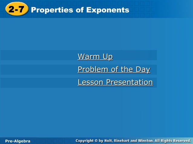 Laws of Exponents | PPT