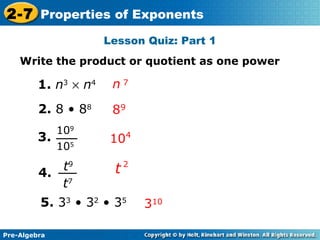 Laws of Exponents | PPT