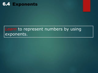 Exponents | PPT