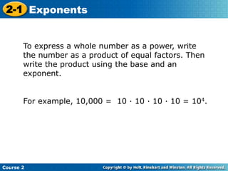 Exponents | PPT