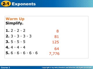 Exponents | PPT