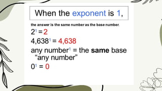Exponents and powers made by Nourhan Mahmoud | PPT