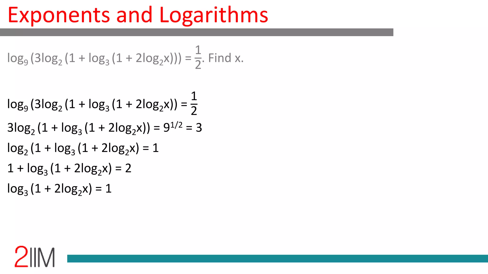 Logarithm - Simple | PPTX | Physics | Science