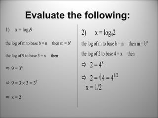 Exponents and logarithms | PPT | Woodworking | Arts and Crafts