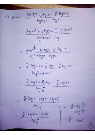 Exponents and logarithms