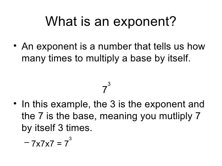 Exponents And Order Of Operations