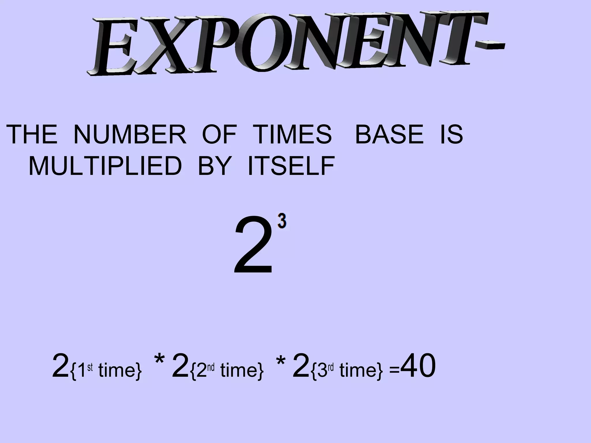 Exponents and powers | PPT