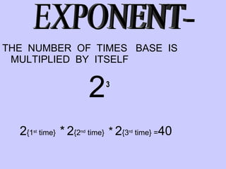 Exponents and power | PPT | Free Download