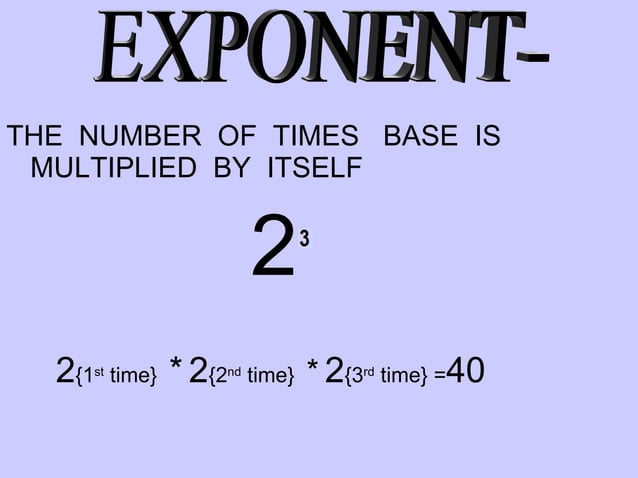 Exponents and power | PPT