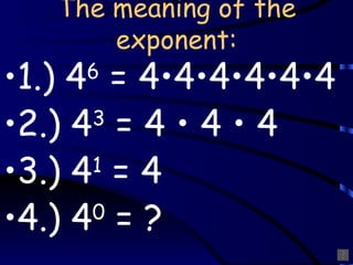 powers and exponents | PDF | Physics | Science