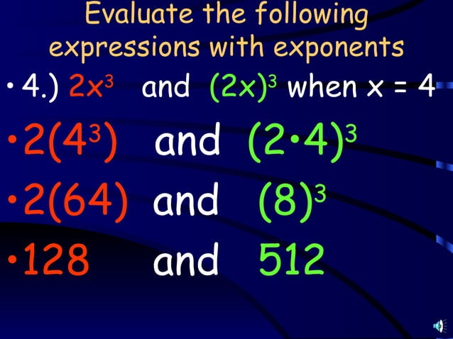 Exponents and powers | PPT
