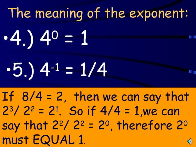 Exponents and powers | PPT