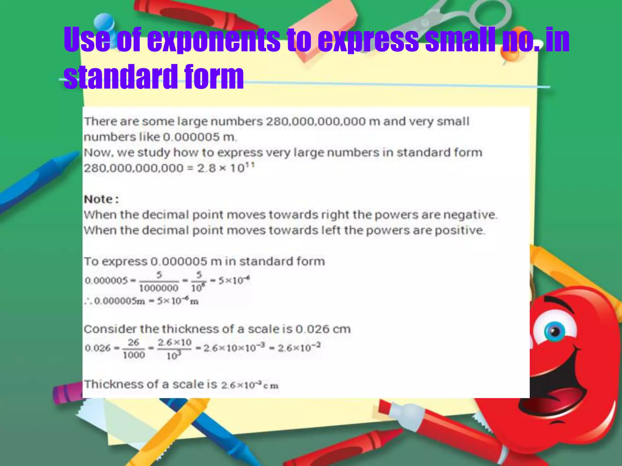 Exponents and powers nikita class 8 | PPTX