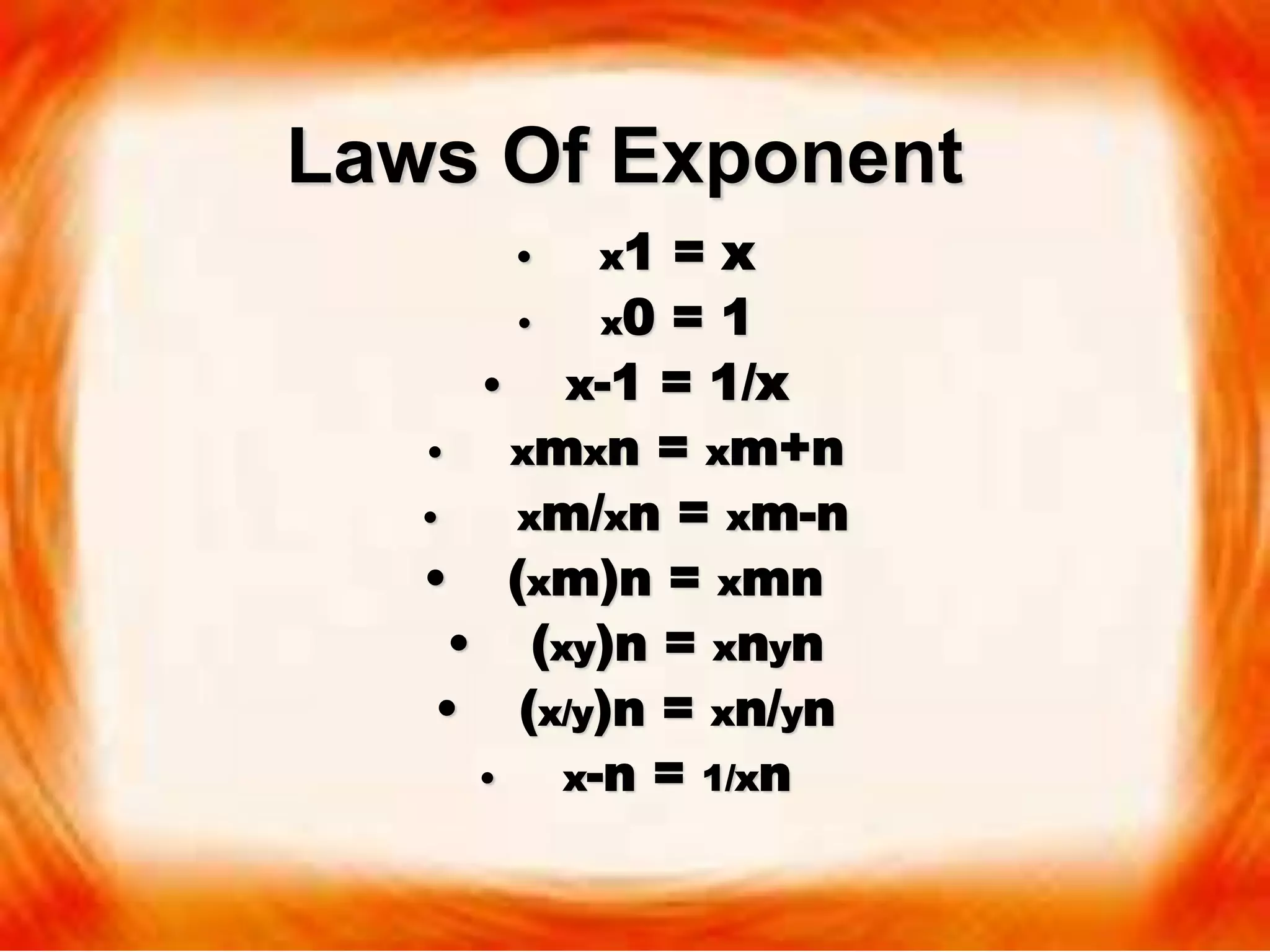 Exponents and powers by arjun rastogi | PPT