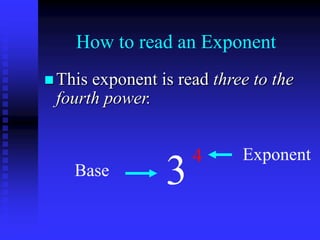 Exponents and Powers CLASS 8. powerpoint | PPT