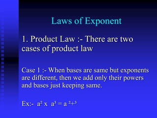 Exponents and Powers CLASS 8. powerpoint | PPT